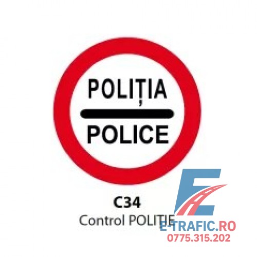 Control POLITIE, Indicator rutier | Semn de circulatie