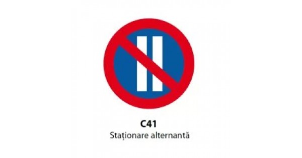 Stationare alternanta C41, Indicator rutier | Semn de circulatie